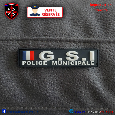 Bande patronymique PVC - POLICE MUNICIPALE - GSI